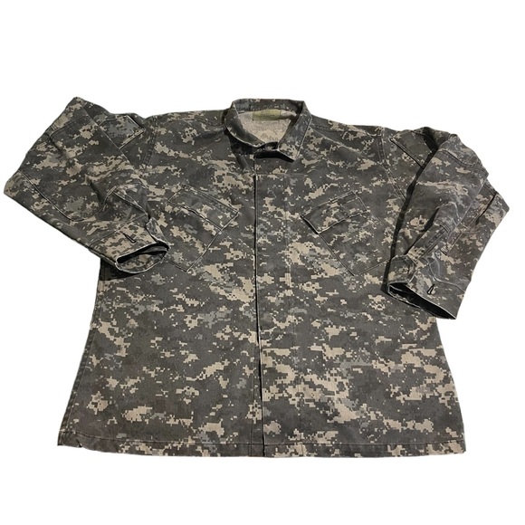 Jackets & Coats | Military Jacket Men Large Camouflage Us Army Button ...